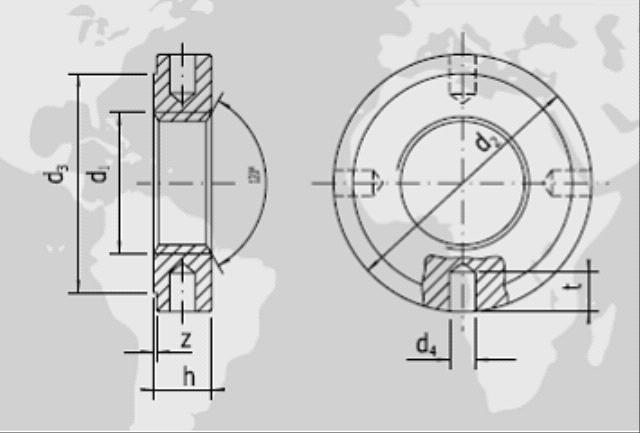 Capstan nuts DIN 1816 - Mercanta Hungária Kft. - Rögzítőgyűrűk, feszítőgyűrűk, görgősláncok ...